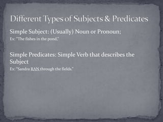 Subjects & Predicates | PPT