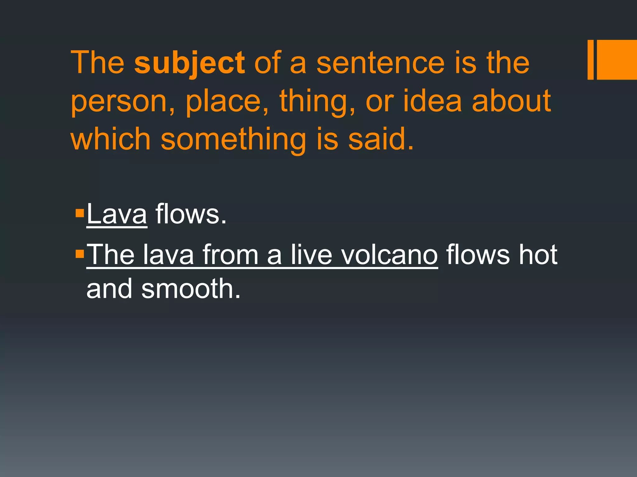 Subjects & predicates | PPT