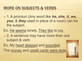 Subjects & Verbs | PPTX