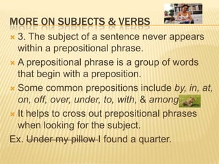 Subjects & Verbs | PPTX