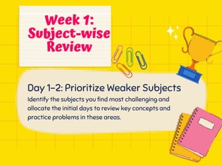 Last One Month Study Plan for Board Exam Preparation 2024 | PPTX