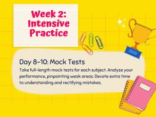 Last One Month Study Plan for Board Exam Preparation 2024 | PPTX