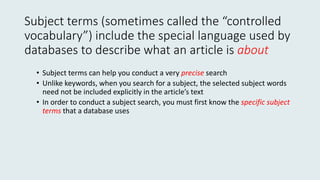 Subject terms | PPT