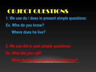Subject v. object questions | PPT