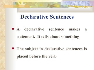 Positioning the Subject and the Verb | PPT