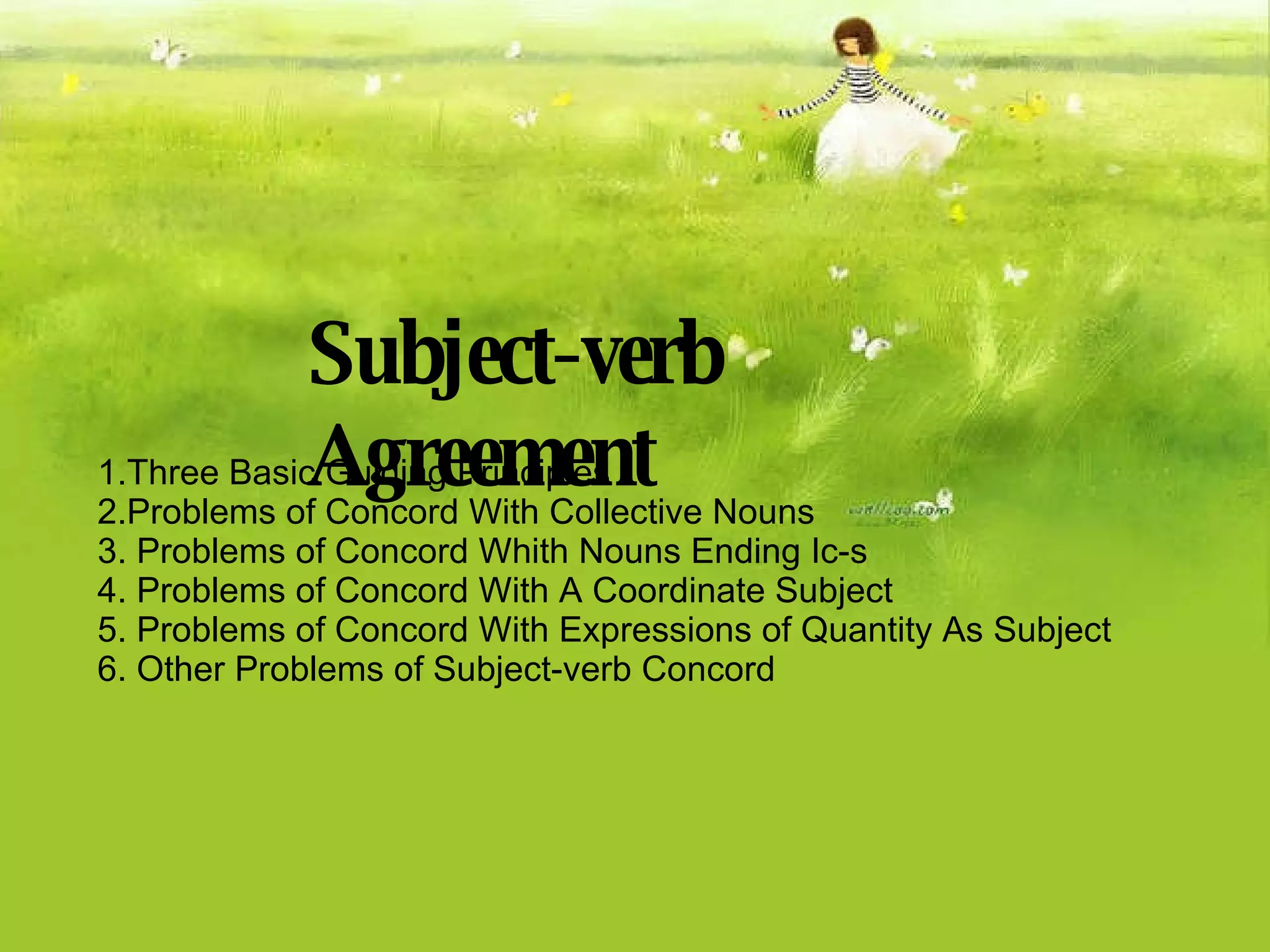Subject Verb Agreement | PPT