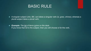 SUBJECT VERB -AGREEMENT.pptx