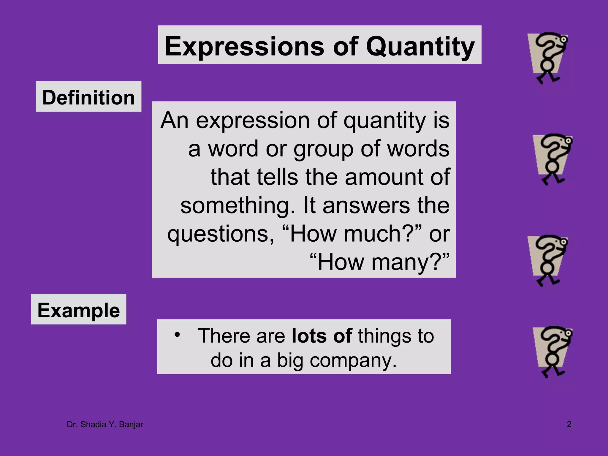 Subject Verb Agreement, Using Expressions Of Quantity, By Dr. Shadia | PPT