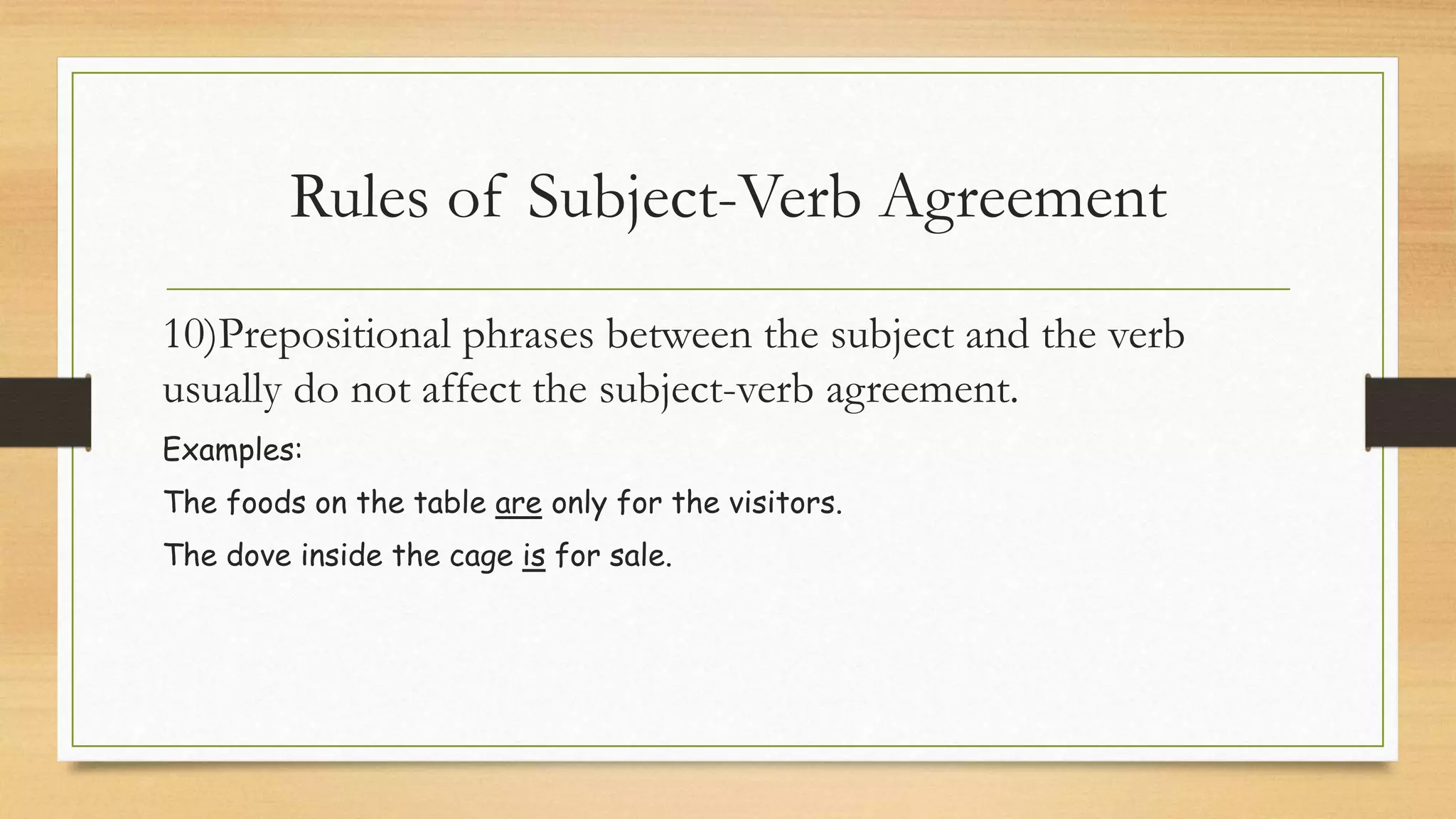 Subject-Verb Agreement Output (for easy grasps on writing simple ...