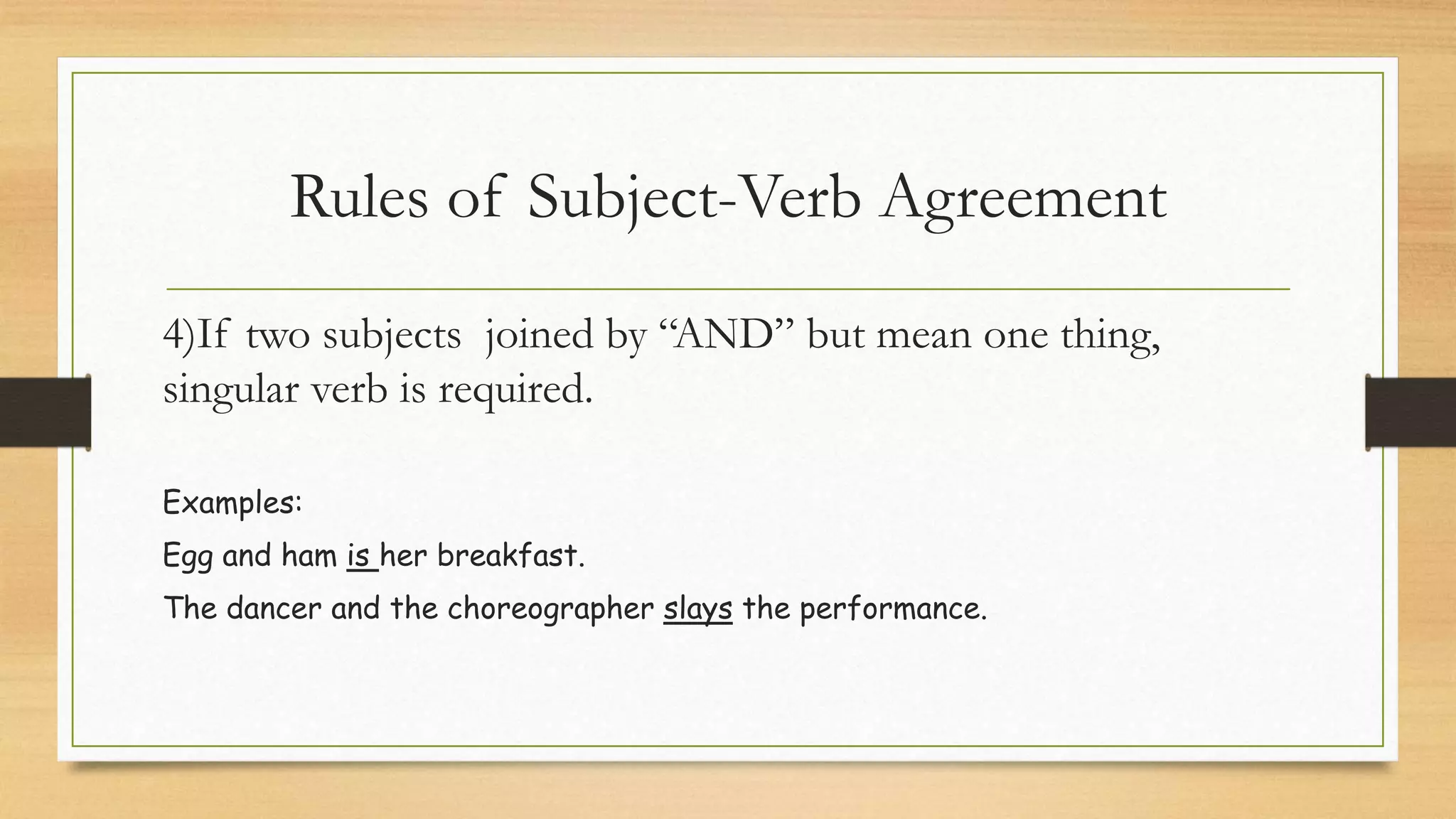 Subject-Verb Agreement Output (for easy grasps on writing simple ...