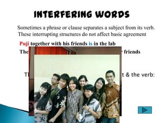 Subject & verb agreement | PPTX