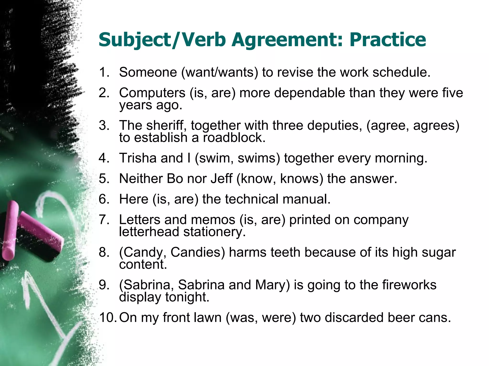 Subject Verb Agreement | PPT