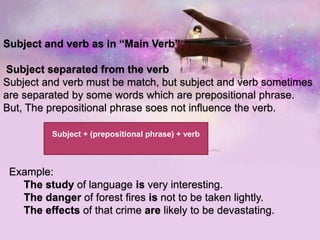 Subject & verb agreement | PPTX