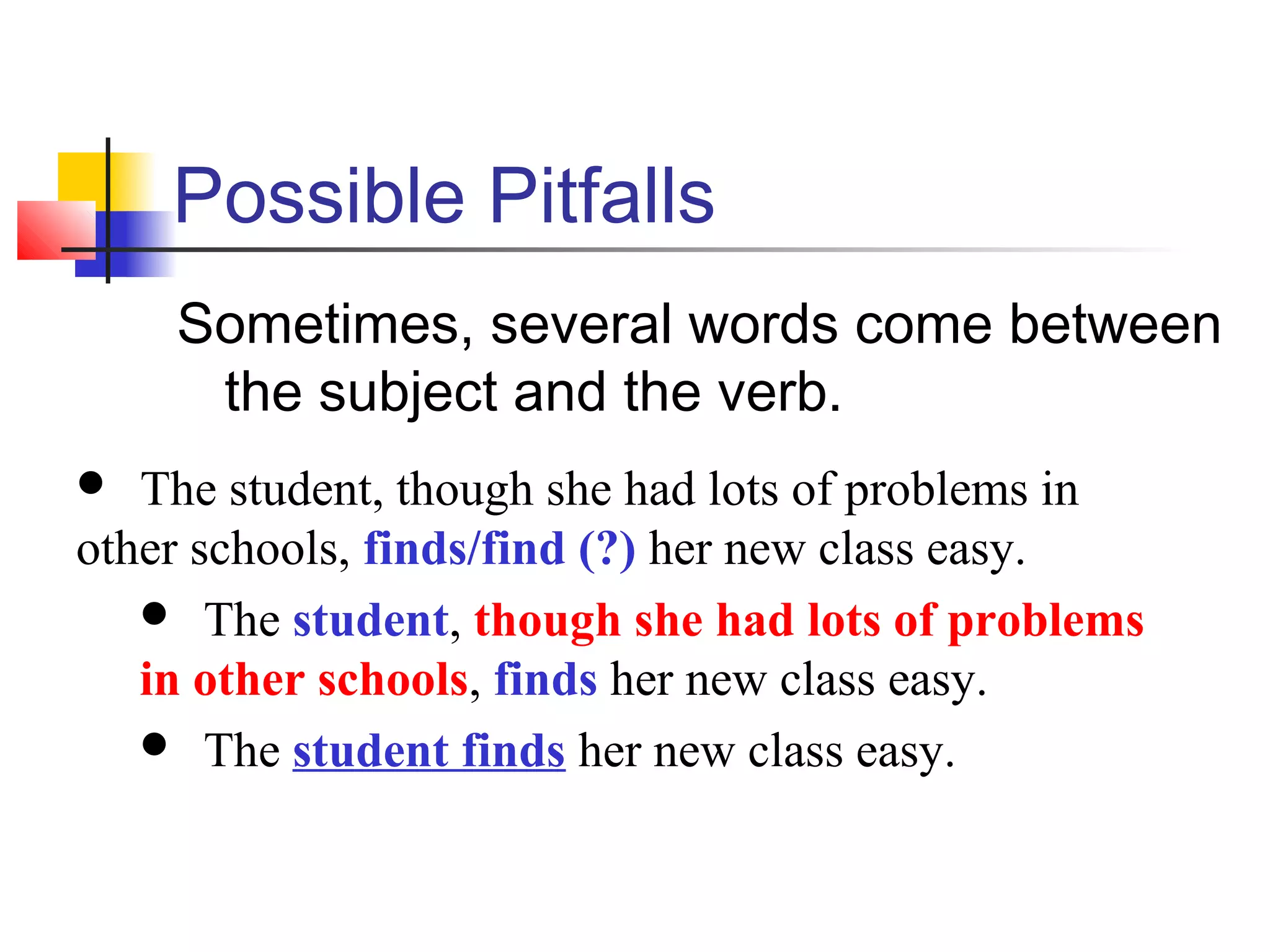 Subject verb agreement | PPT