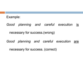 Subject – verb agreement | PPTX