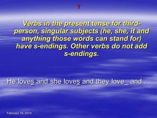 Subject verb agreement | PPT
