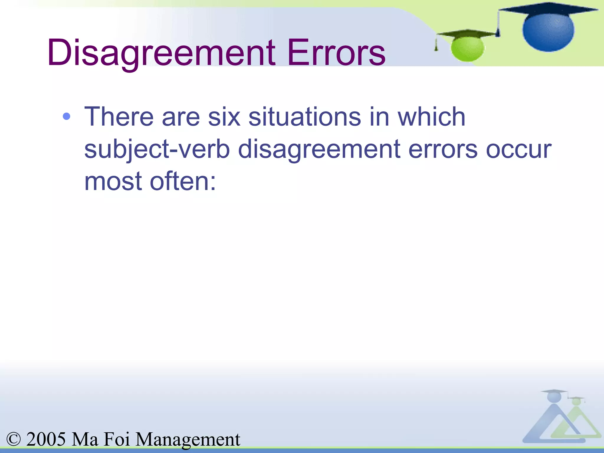 Basic Grammar Subject verb agreement | PPT