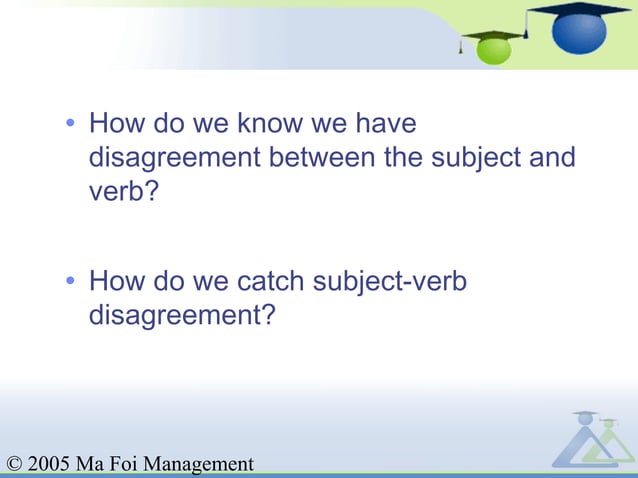 Basic Grammar Subject verb agreement | PPT