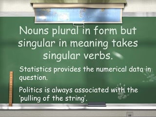 Subject Verb Agreement | PPT