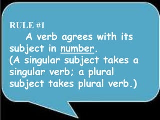 Subject – verb agreement | PPTX