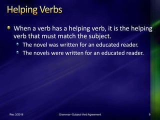 Subject verb agreement | PPSX