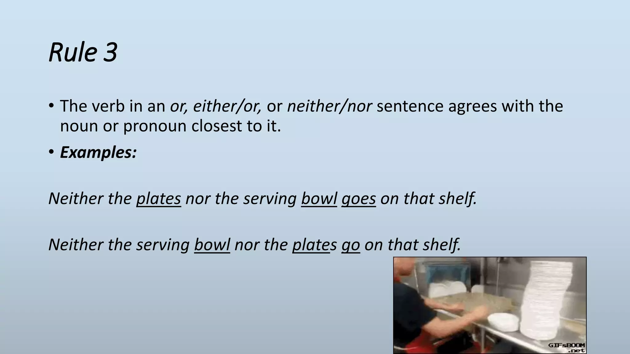 Subject verb agreement | PPTX