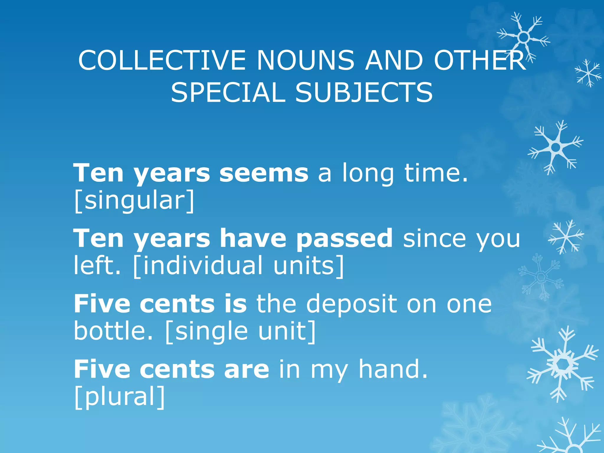 Subject verb agreement | PPTX