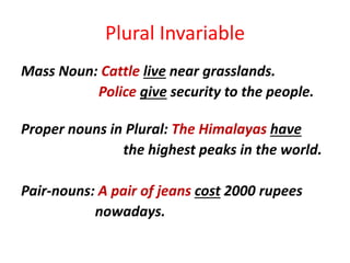 Subject verb agreement | PPTX