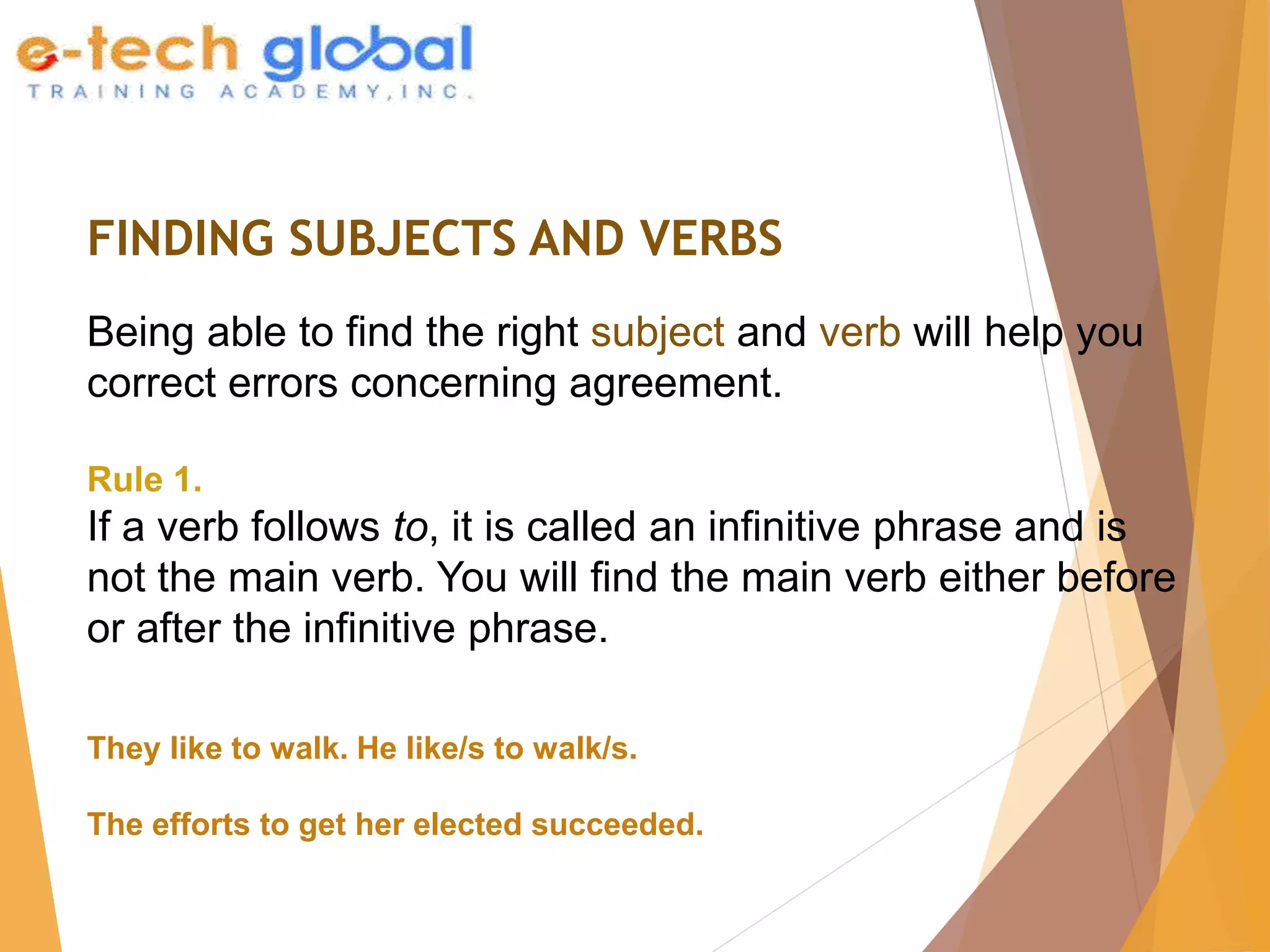 Subject Verb Agreement (SVA) | PPTX