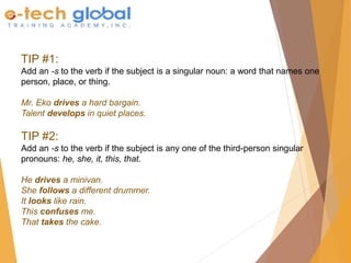 Subject Verb Agreement (SVA) | PPTX