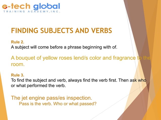 Subject Verb Agreement (SVA) | PPTX