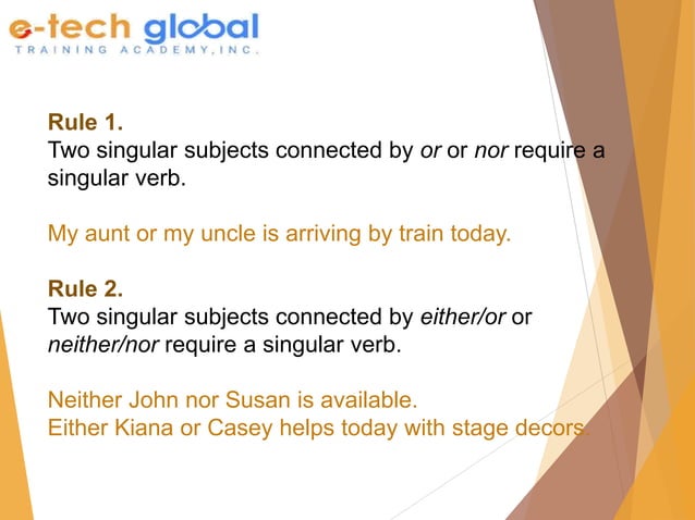 Subject Verb Agreement (SVA) | PPTX
