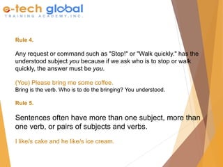 Subject Verb Agreement (SVA) | PPT