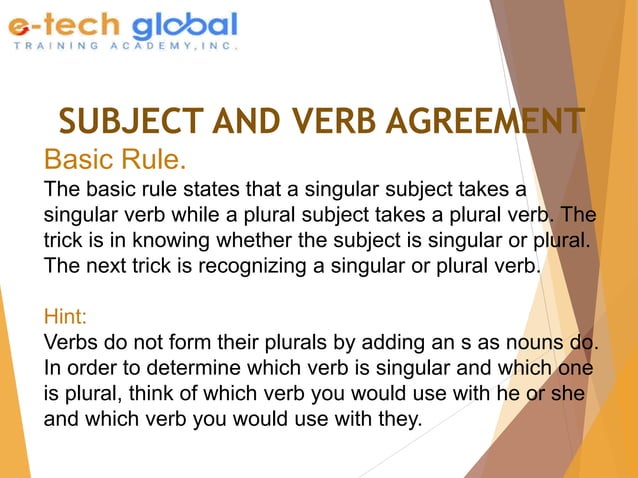 Subject Verb Agreement (SVA) | PPT