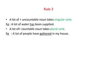 Subject Verb Agreement.pptx for class 6,7,8,9 | PPTX