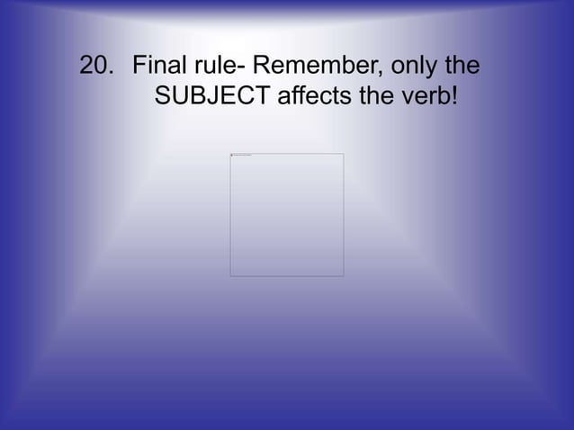 20 rules of subject verb agreement / Subject Verb Agreement | PPT