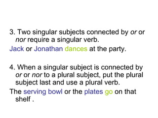 subject verb agreement.ppt Class X TBSE Writing Section | PPT