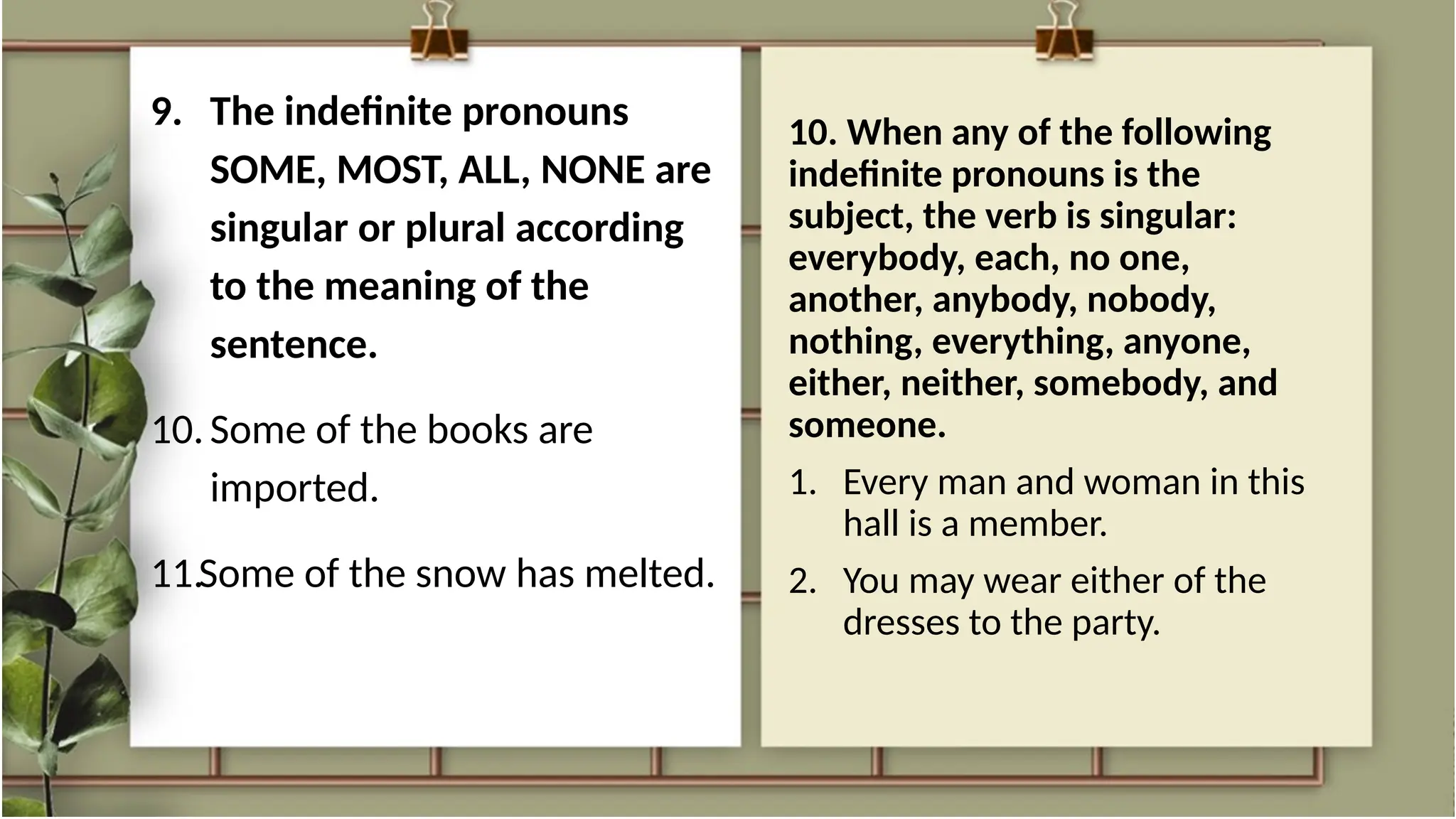 SUBJECT-VERB AGREEMENTS singular, plural | PPTX