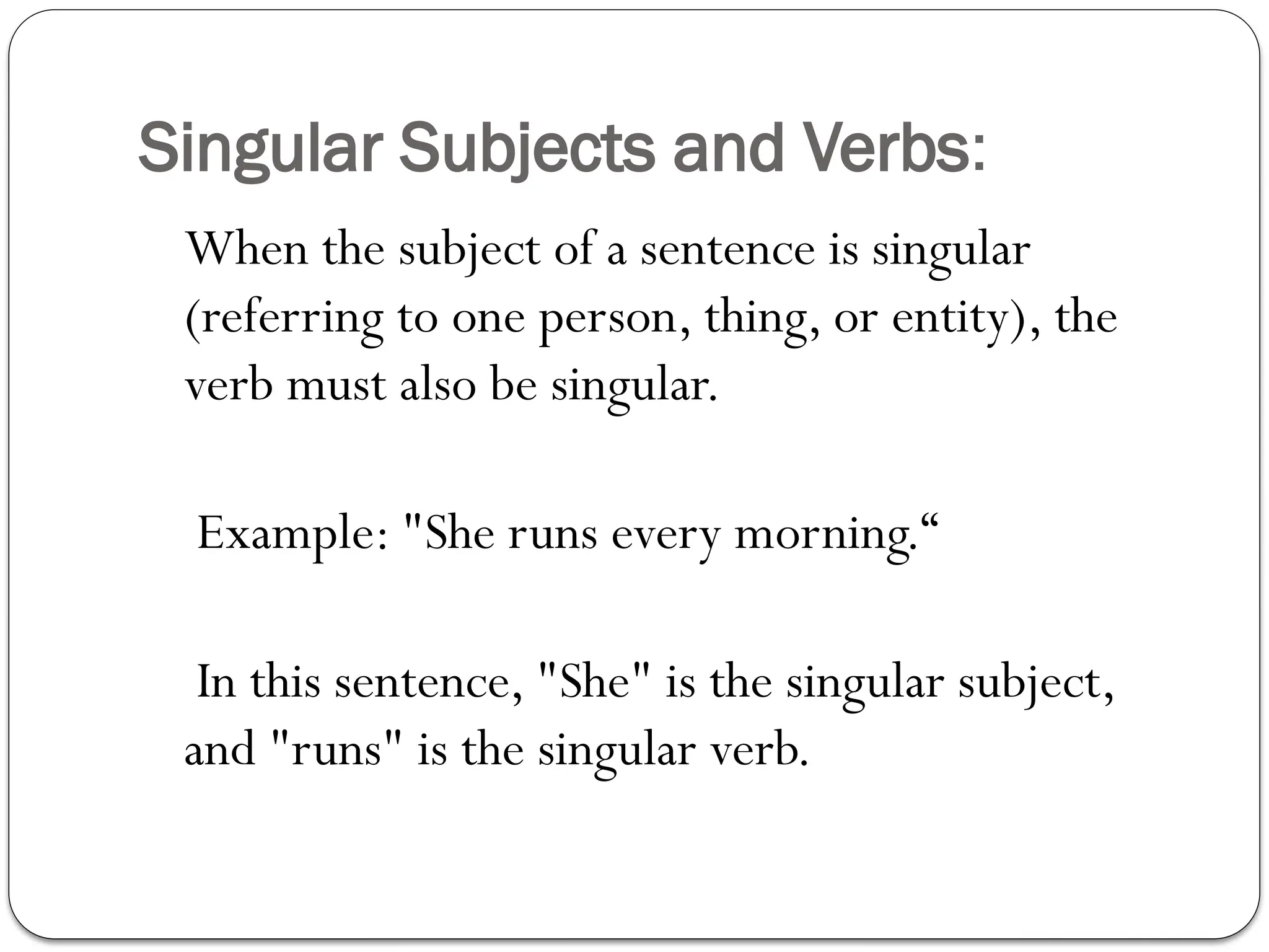 Subject verb agreement powerpoint presentation | PPTX