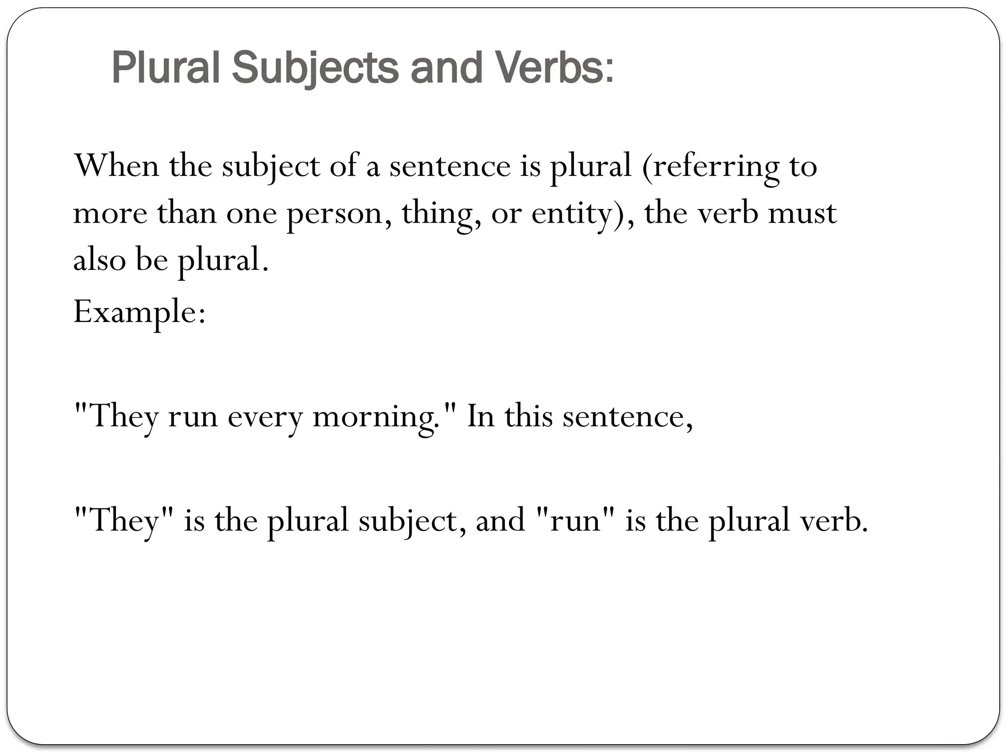 Subject verb agreement powerpoint presentation | PPTX