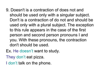 Grammar - Subject verb Agreement. Lesson | PPT