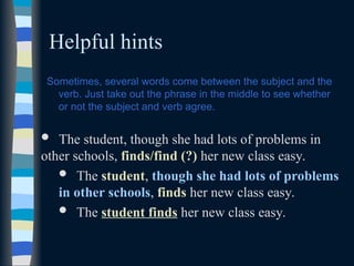 subject-verb agreement powerpoint presentation | PPT