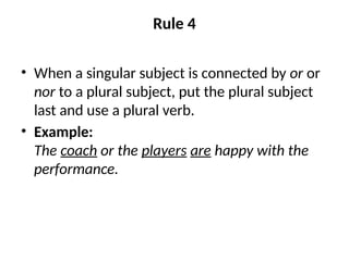 Subject - Verb Agreement English Preparation/English Test | PPTX