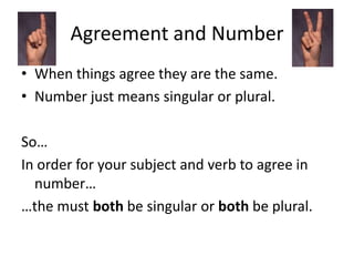Subject Verb Agreement ed | PPTX
