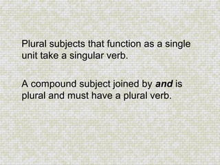 Subject – verb agreement | PPT