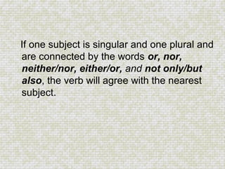 Subject – verb agreement | PPT