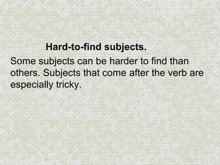 Subject – verb agreement | PPT