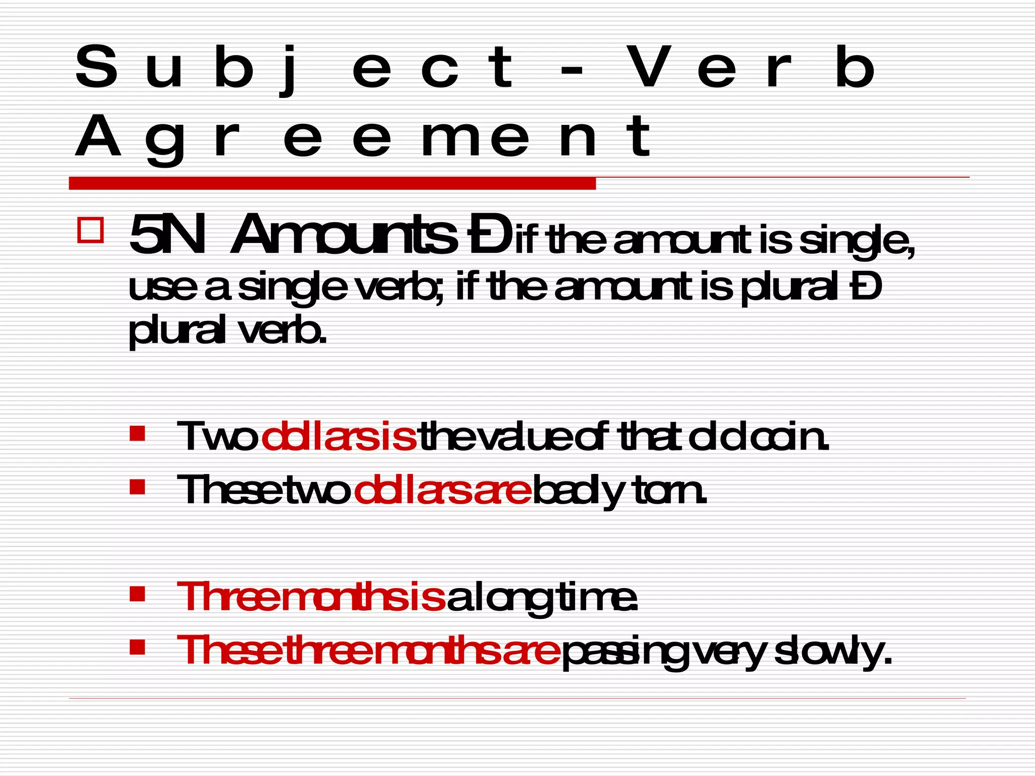 Subject Verb Agreement | PPT