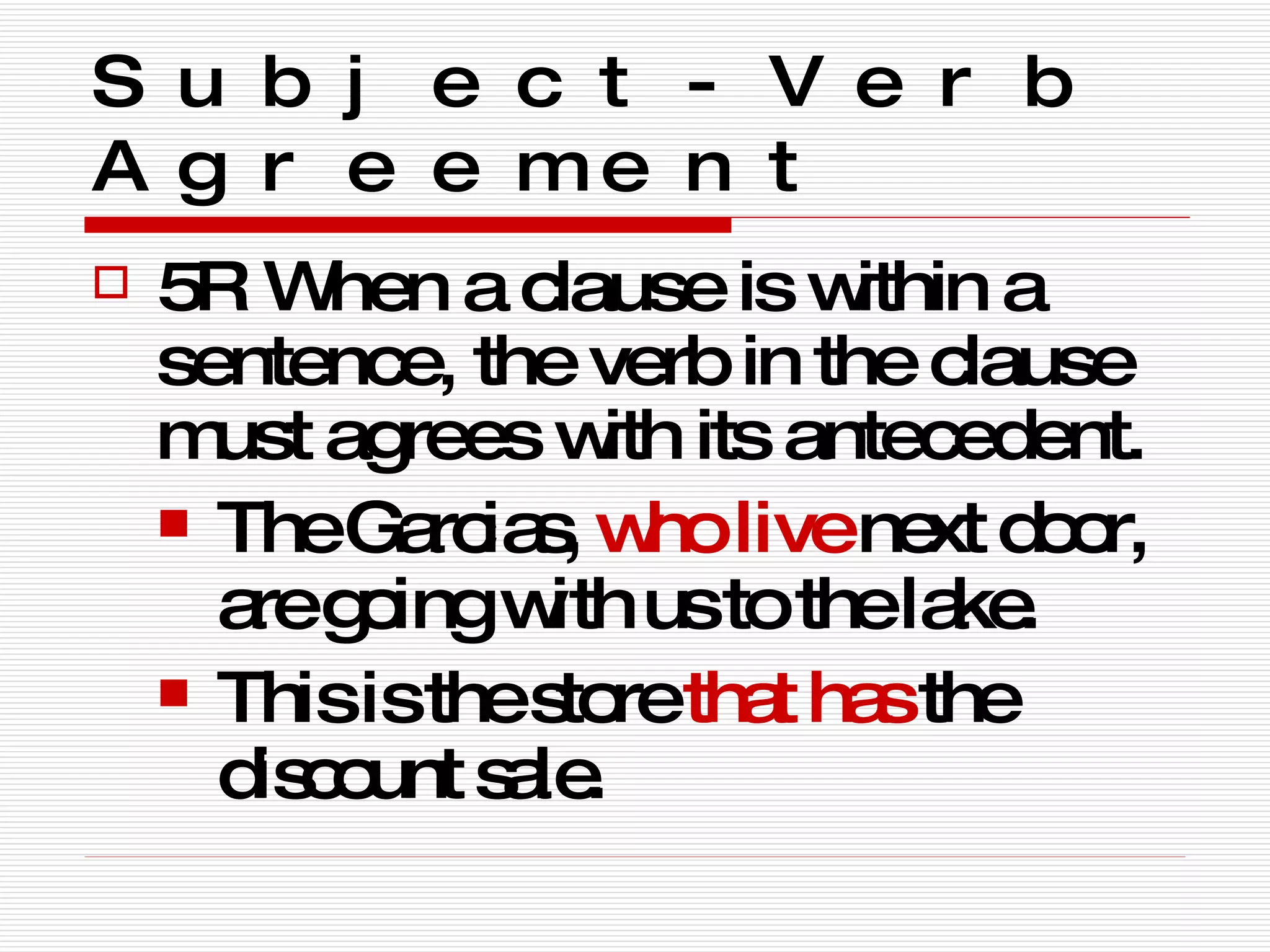 Subject Verb Agreement | PPT