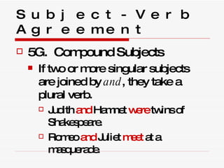 Subject Verb Agreement | PPT